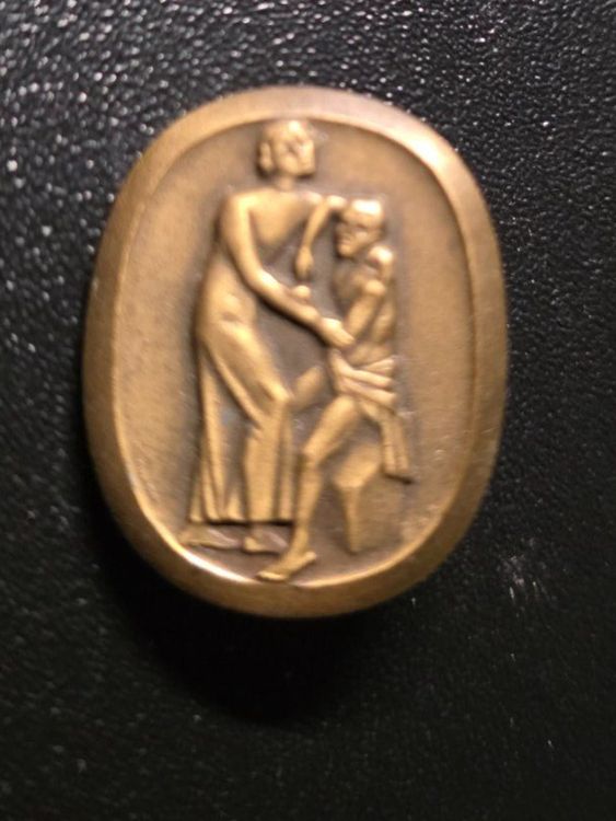 Vintage Anstecknadel Huguenin Le Locle BRONZE Abzeichen Pin (Gebraucht ...