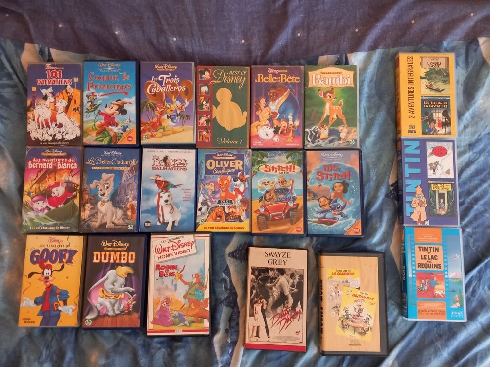 RARE LOT DE 20 K7 VHS WALT DISNEY // TINTIN // DIRTY DANCING | Kaufen ...