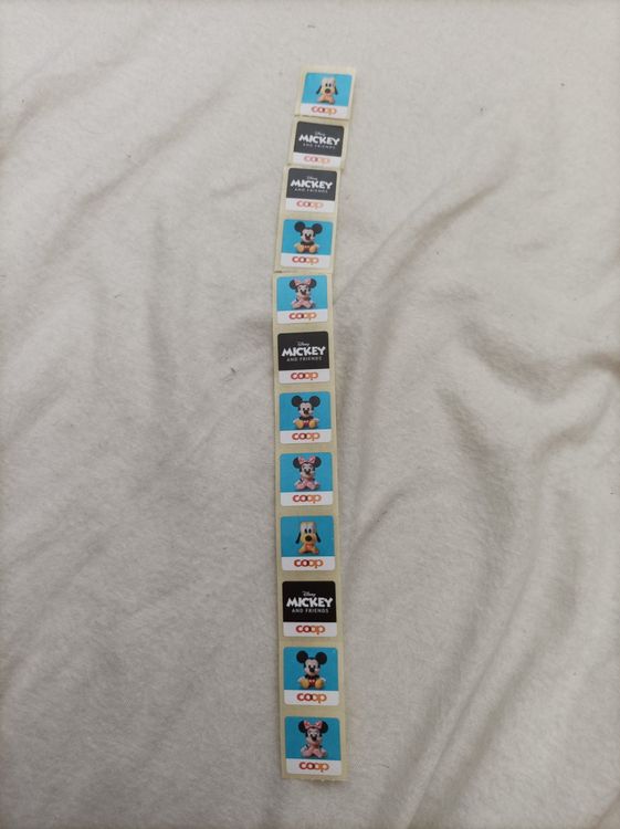 12x Sticker Coop Mickey and Friends (Gebraucht) in Muralto für CHF 2 ...