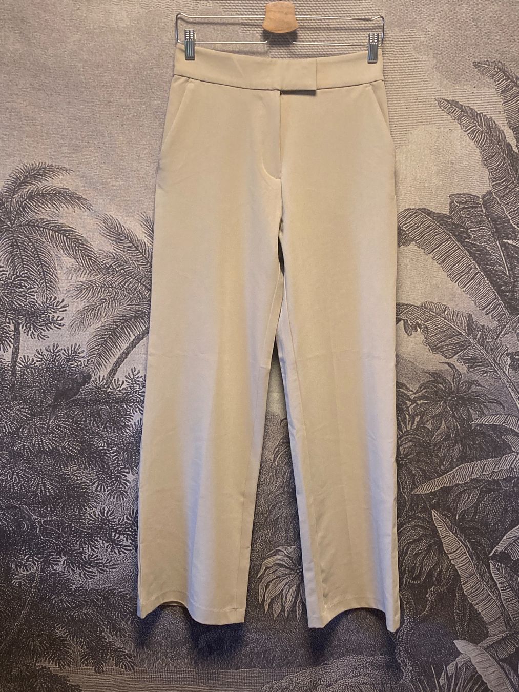 🍂 Herbst Stoffhose Beige, von H&M Gr.36 Mid Waist (Gebraucht) in ...