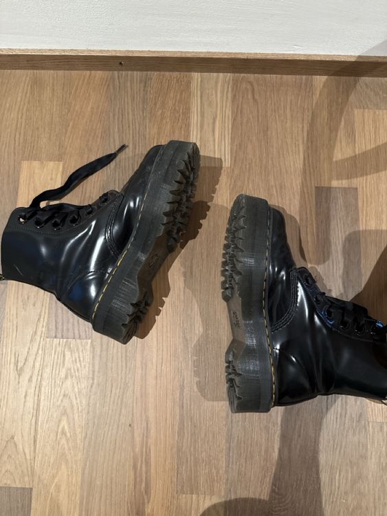 Schwarze Dr. Martens Molly Plateau Boots, Grösse 40 (Neu (gemäss ...