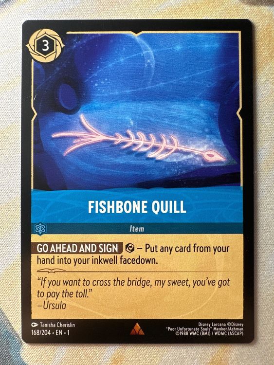 Lorcana - Fishbone Quill - 168/204 - EN (Neu (gemäss Beschreibung)) in ...