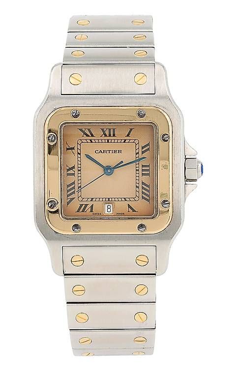 Cartier Santos Galbée 187901 Men's Quartz Champagne Dial (Gebraucht) in ...