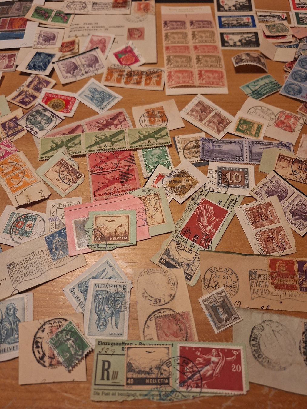 Grosse briefmarken Sammlung ab Flugbriefmarken CH und Welt 9 (Gebraucht ...