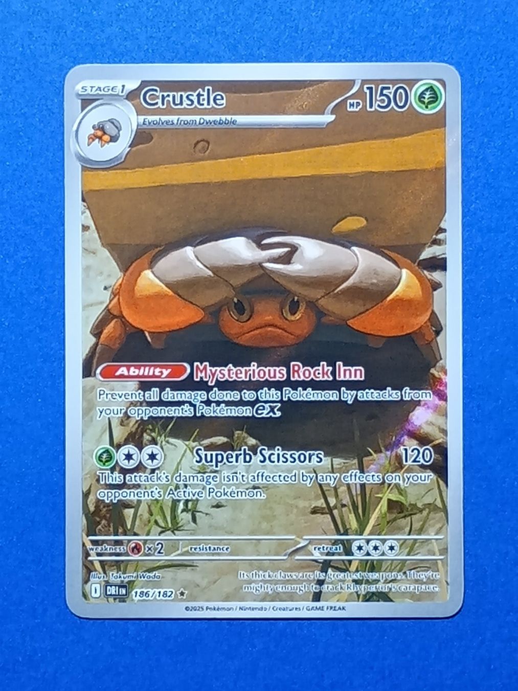 Pokemon TCG Destined Rivals Team Rocket Crustle 186 🇬🇧 (Neu (gemäss ...