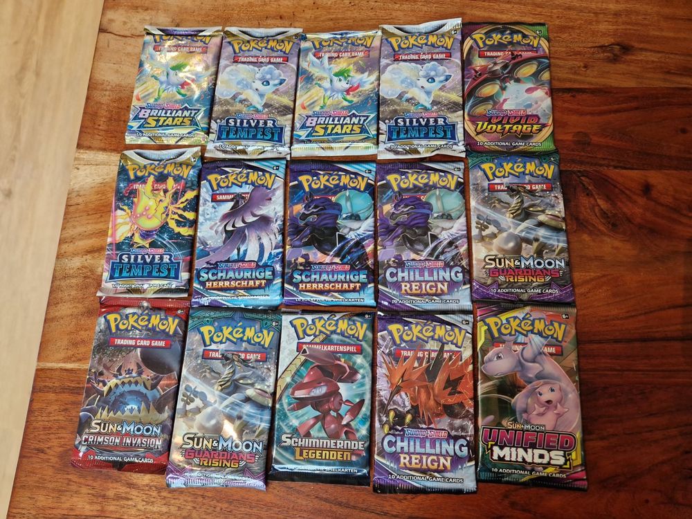 POKÉMON BOOSTER ORIGINAL 15 Stück (Neu und originalverpackt) in ...