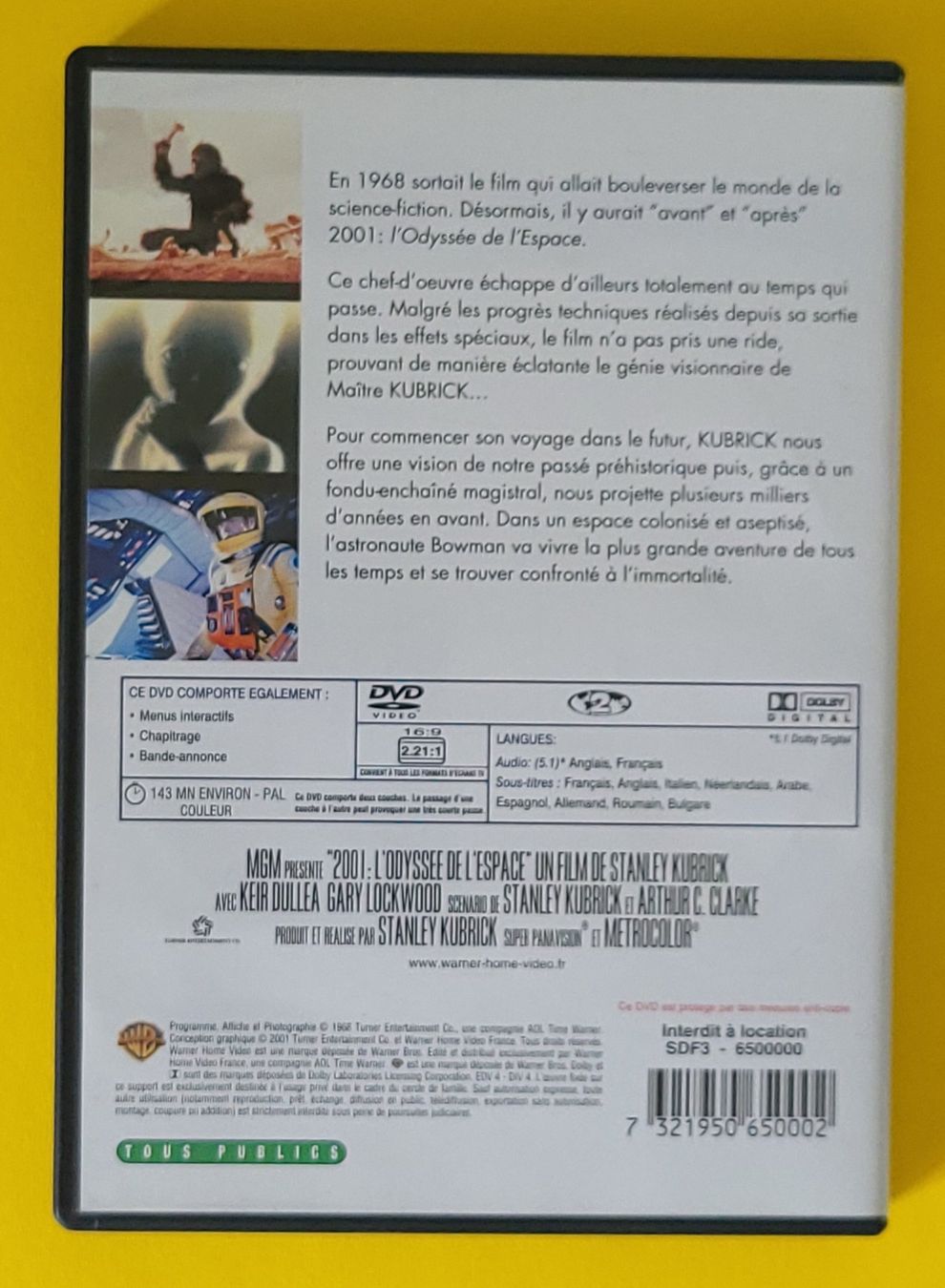 DVD - 2001 l'Odyssée de l'Espace (Stanley Kubrick) (D'occasion) à Pully ...