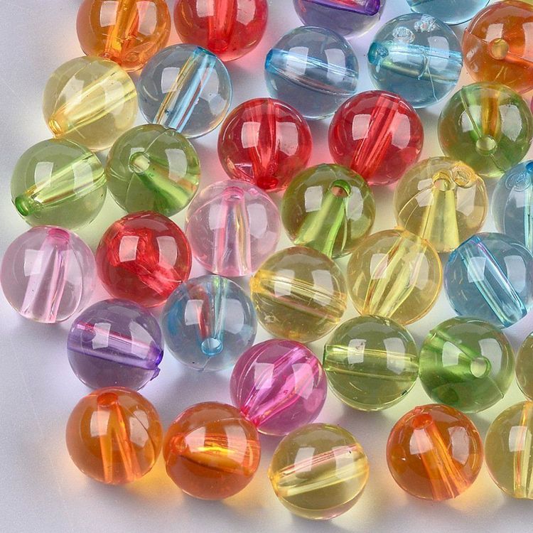 Acrylperlen Transparent Gemischt 10mm (Neu (gemäss Beschreibung)) in ...