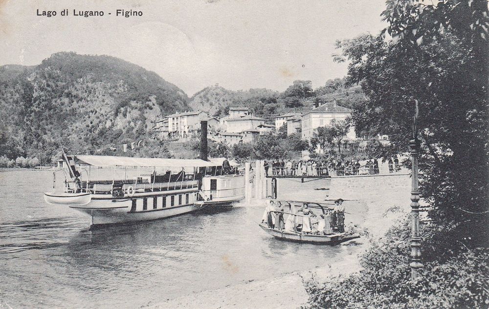 AK Figino Lago di Lugano Battello Generoso 1912 | Kaufen auf Ricardo