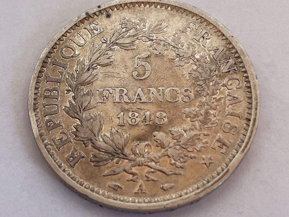 5 francs en argent 1848 Hercule (Gebraucht) in Erde für CHF 33 – mit Lieferung auf Ricardo kaufen