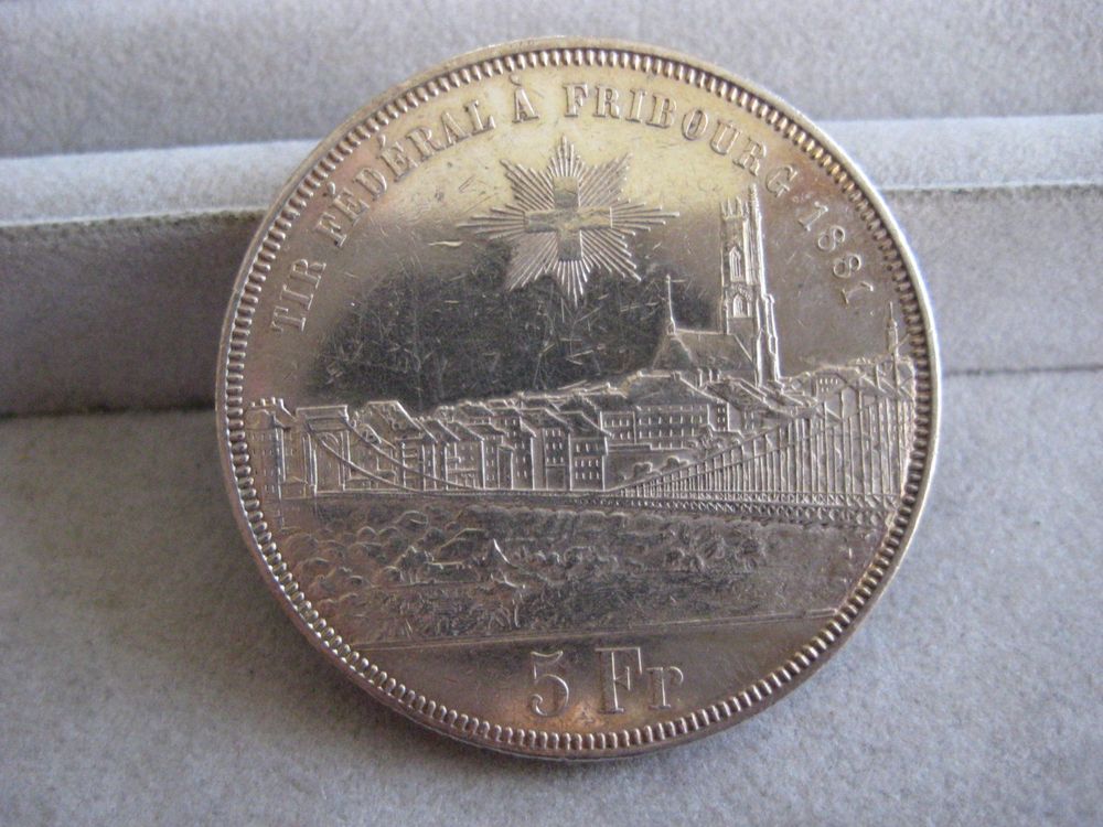5 Fr. Münze Tir Federale Fribourg 1881 | Kaufen auf Ricardo