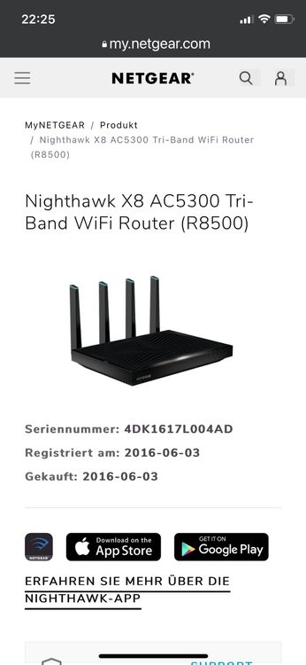Netgear Nighthawk X8 AC5300 Smart WiFi Router Model# 8500 (Gebraucht ...