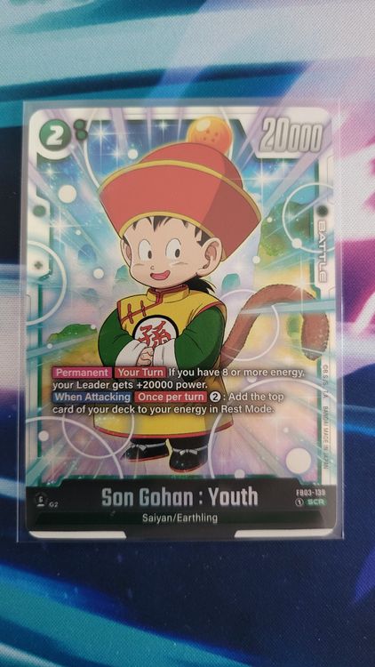 dragon ball fusion world FB03 SCR Son Gohan Youth 139 (Neu und originalverpackt) in Lausanne für ...