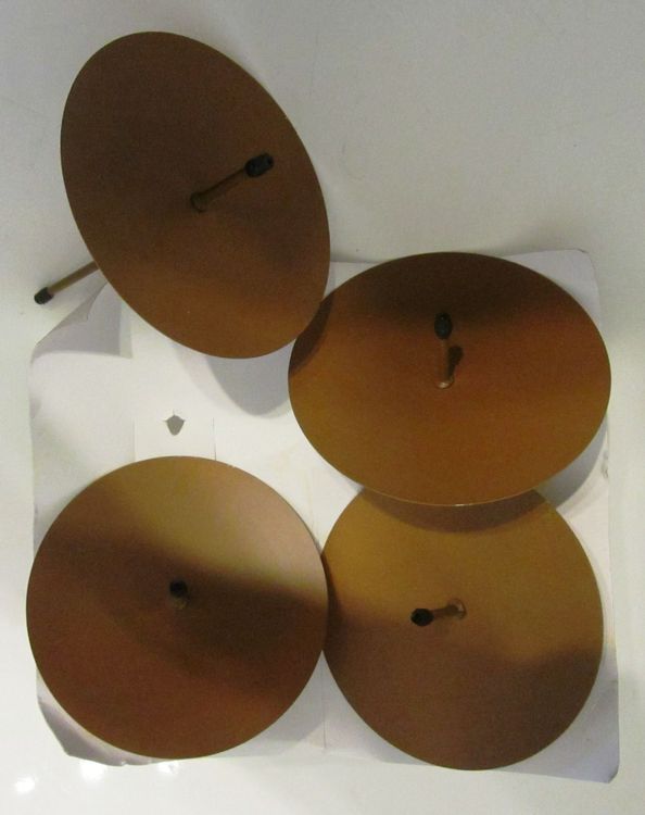 8 grosse Kerzenteller zum Stecken, braun, 10 cm (Neu und ...