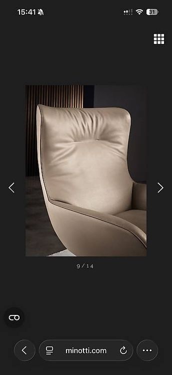 Fauteuil Bergère en cuir (Minotti, collection Jensen) (Gebraucht) in ...