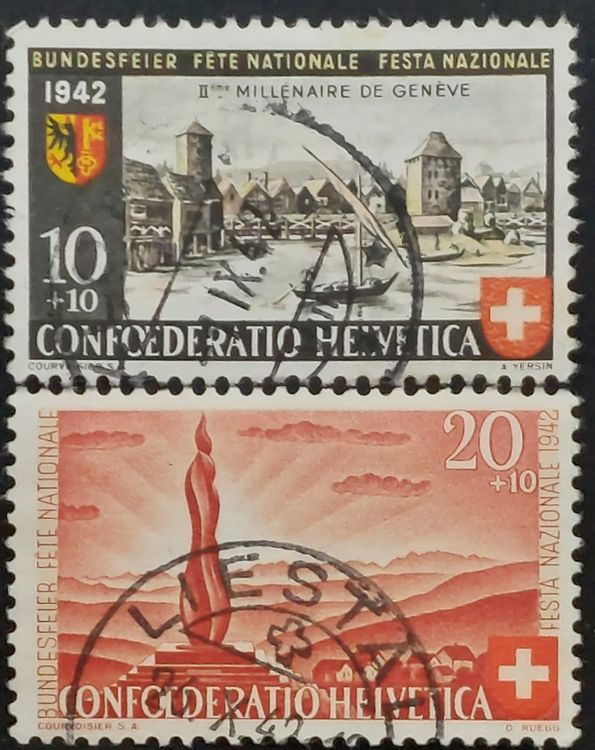 1942 Pro Patria B15-B16 ʘ gestempelt | Kaufen auf Ricardo