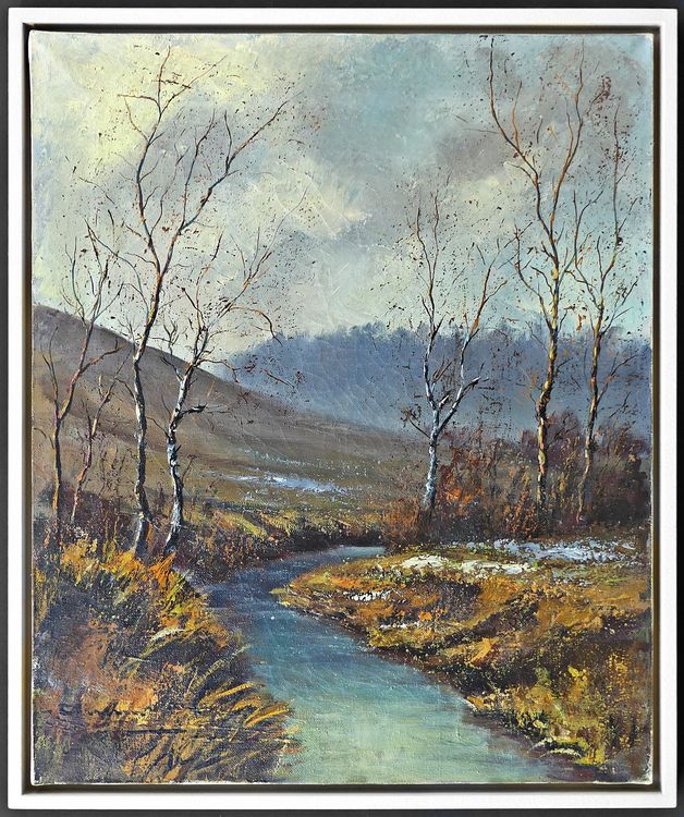 Gemälde "Stimmung an der Saane" von Max Clement (1912-1995) (Gebraucht ...