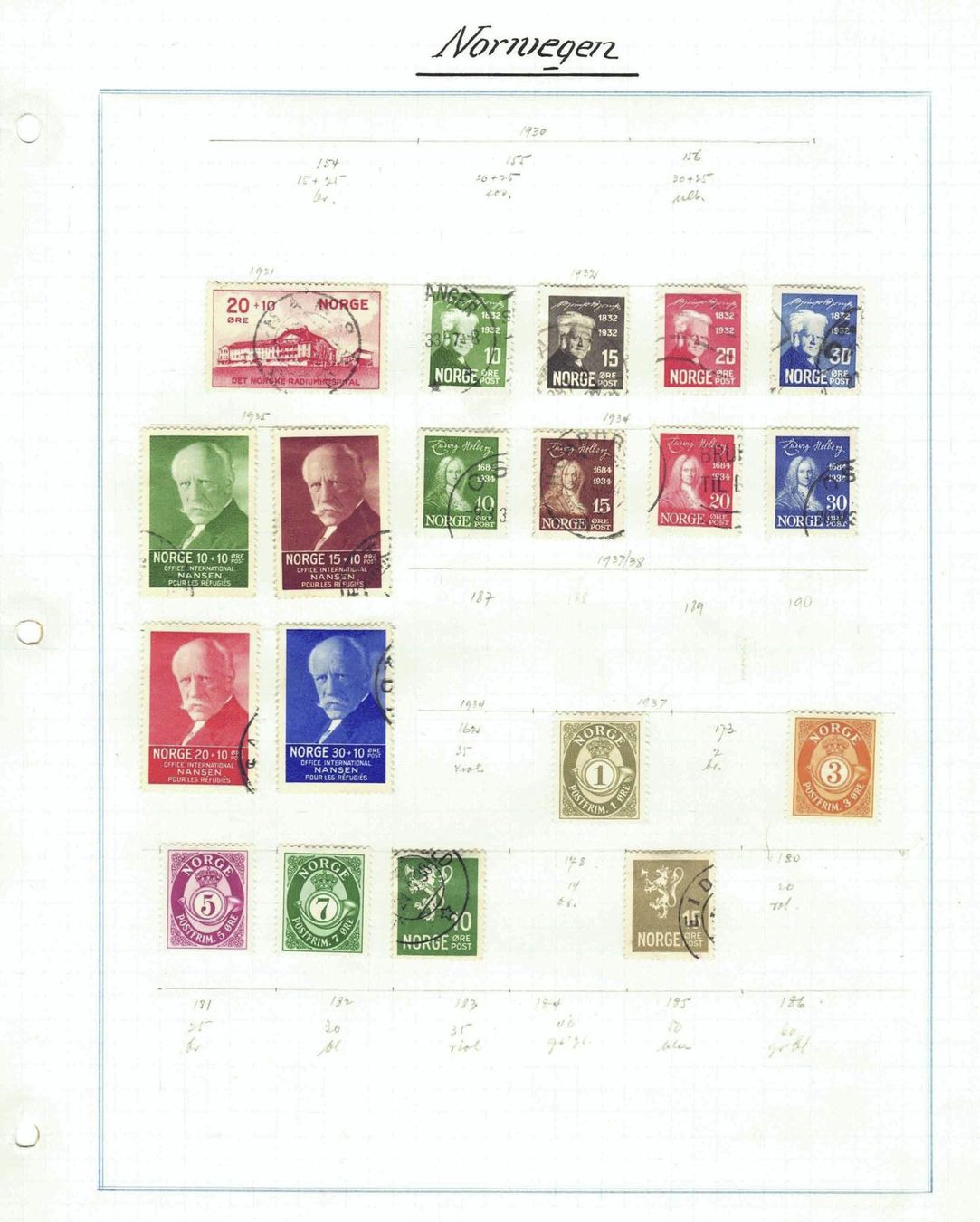 Norwegen Teilsammlung von 1925 bis 1946 (Gebraucht) in Basel für CHF 5. ...