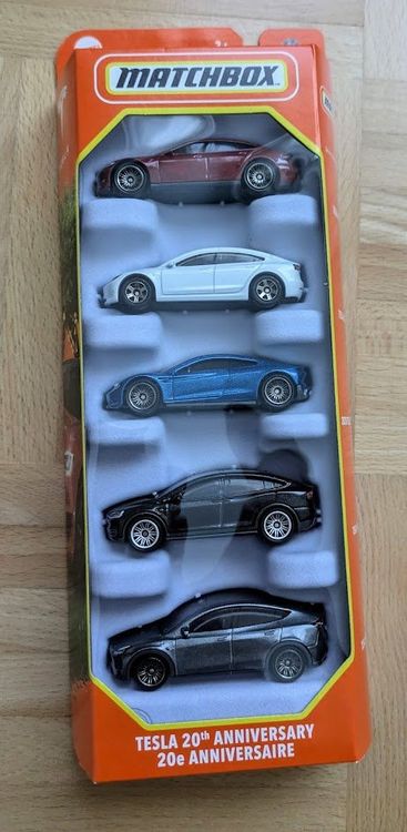 Matchbox 5-Pack Tesla 20th Anniversary (Neu und originalverpackt) in ...
