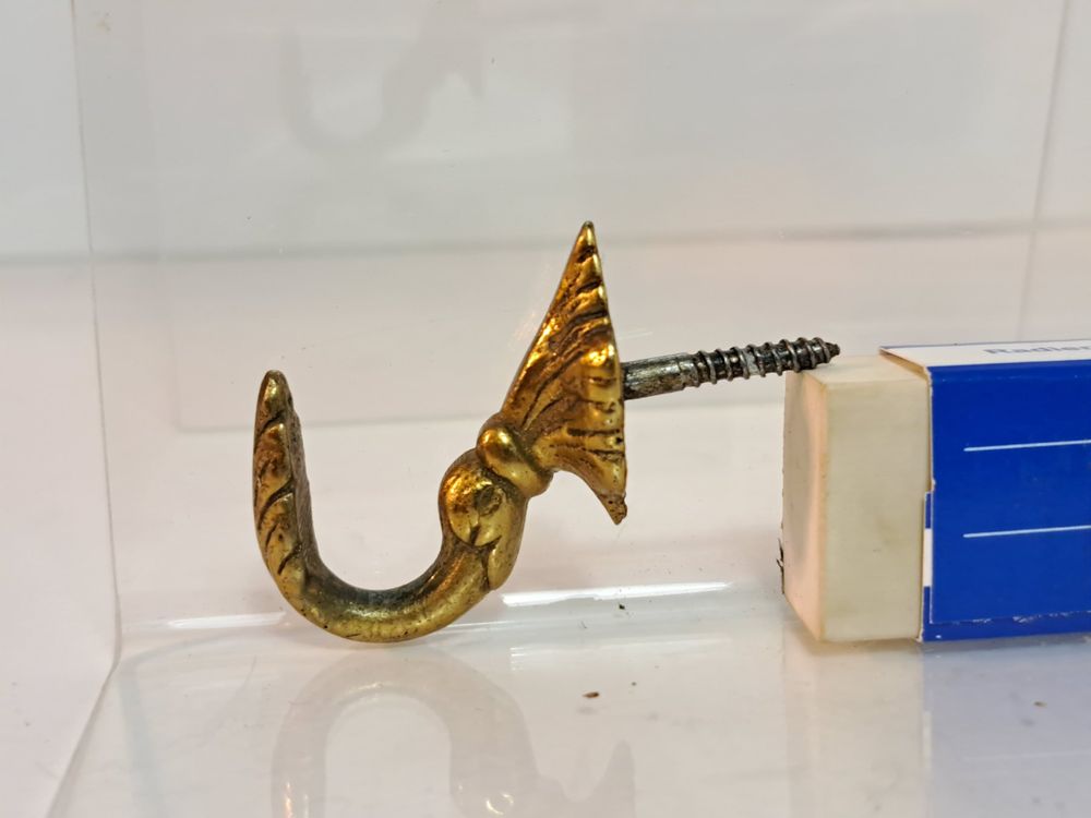 1 kleiner antiker Aufhänge Haken, Messing (LOT792#AEW0) | Kaufen auf Ricardo