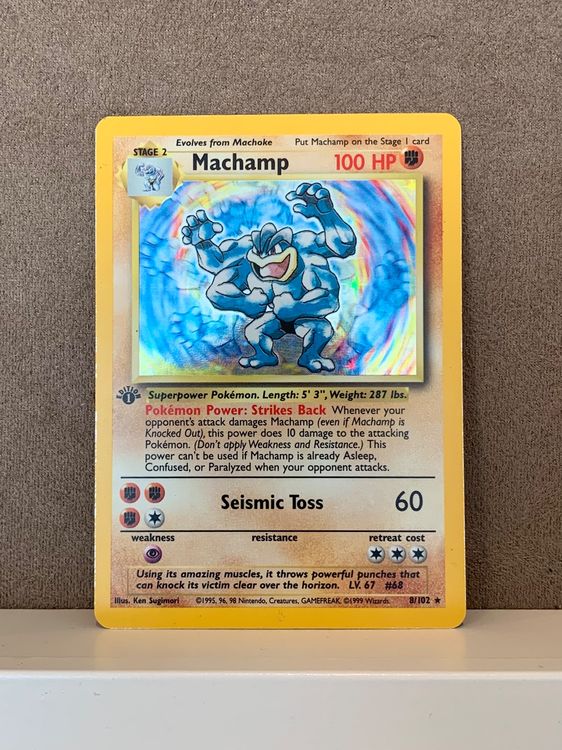 8/102 *1.Edition Machamp Machomei Holo ENG Pokemon Base Set (Gebraucht) in Fislisbach für CHF 72 ...