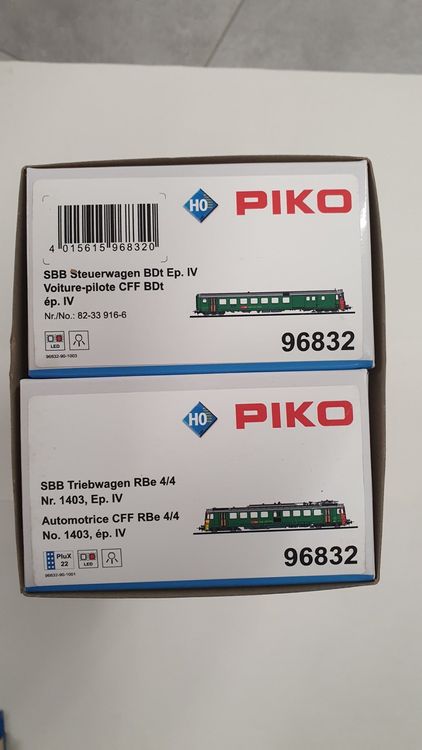 PIKO 96832 SBB Set RBe 4/4 1403 Seetal und Steuerwagen BDt (Neu (gemäss ...