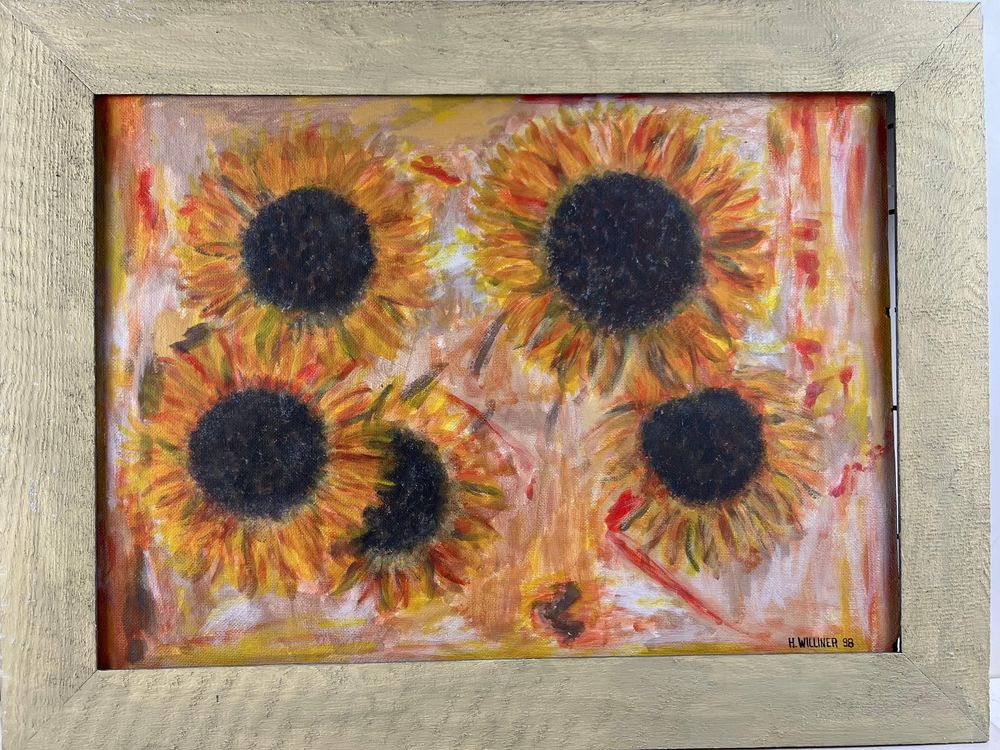 Sonnenblumen Gemälde Signiert (Gebraucht) in Neuhausen am Rheinfall für CHF 10 – nur Abholung ...