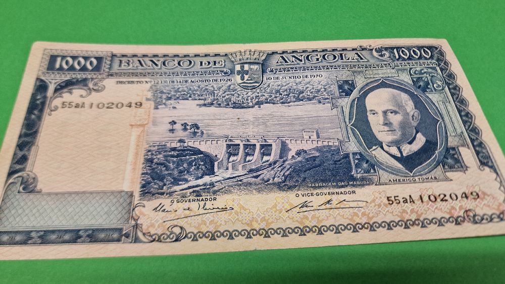 Historische 1000 Escudos Banknote aus Angola, Top Zustand! (Neu und ...