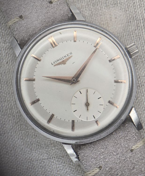 RARE Longines - cal.30L - Oversize 35mm - Cadran Laqué Crème (Gebraucht ...