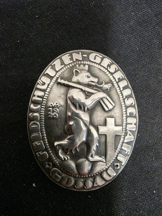 Antike Feldschützen Medaille Gotha, 900 Silber, 1920 AB (Gebraucht) in ...
