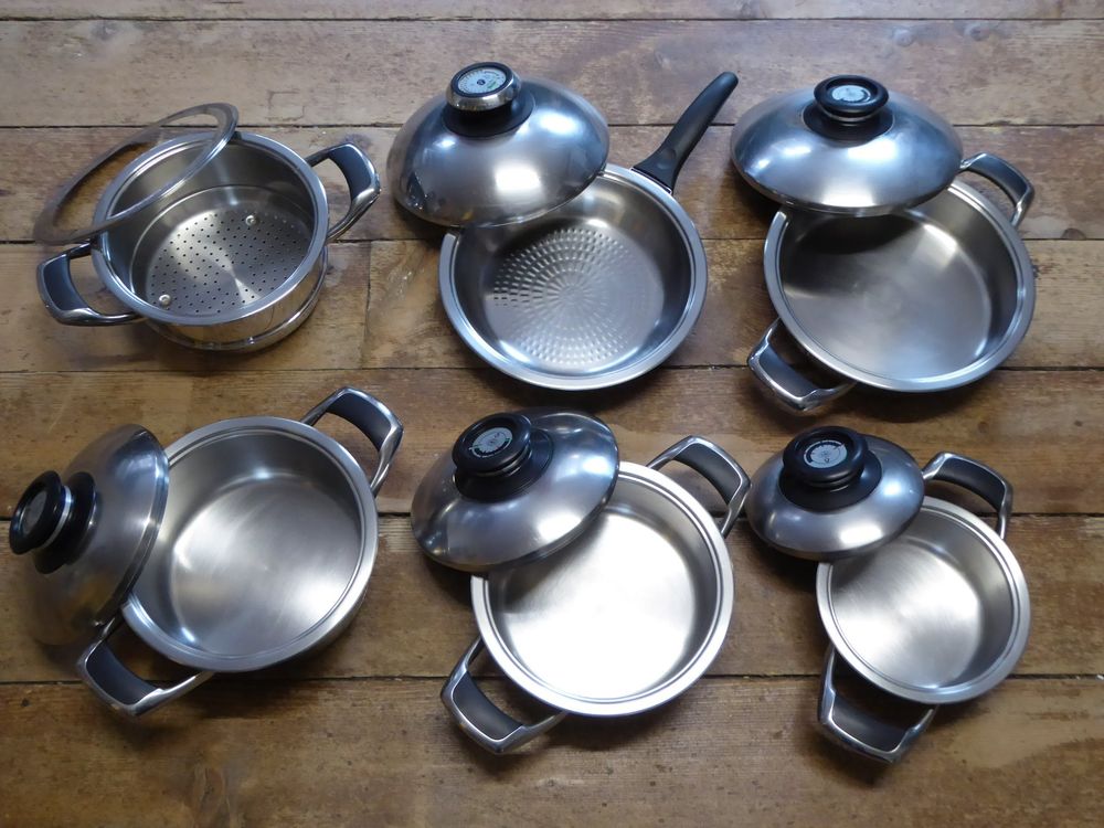 *TOP* Pfannenset 6x AMC Induction Bräter Töpfe Pfannen (Gebraucht) in ...
