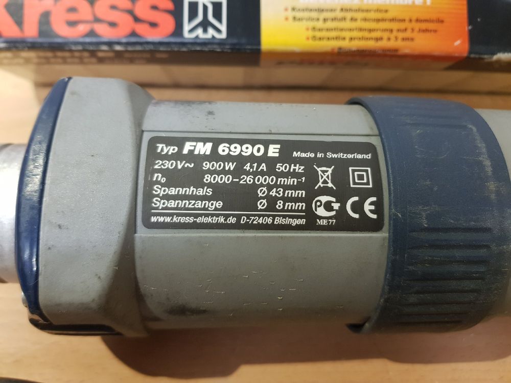 Kress FM6990E 900w Fräs-Schleifmotor (Gebraucht) in Gossau SG für CHF ...