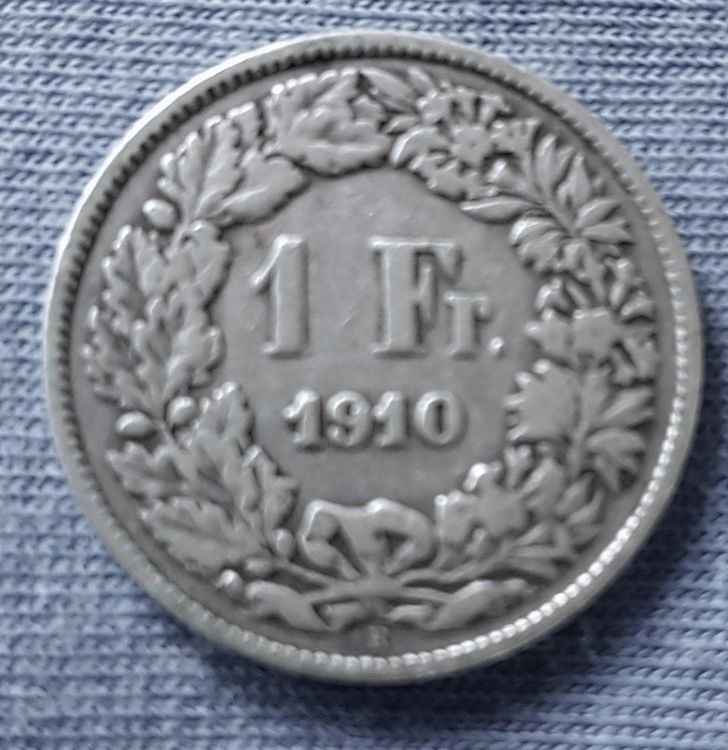 1 Franken 1910 uralte sehr rare Silbermünze ab nur 1 Fr !!! (Gebraucht) in Camignolo für CHF 3 ...