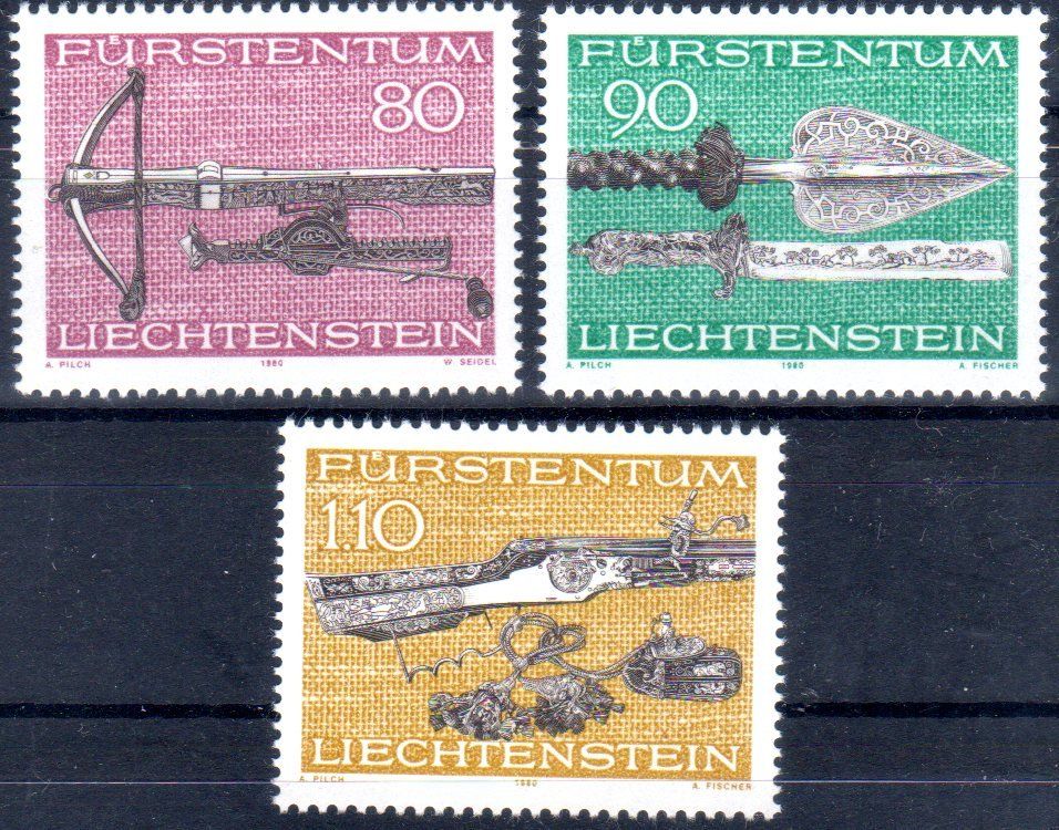 1980 LIECHTENSTEIN SERIE JAGDWAFFEN ** POSTFRISCH ** - BB37 (Neu (gemäss Beschreibung)) in ...
