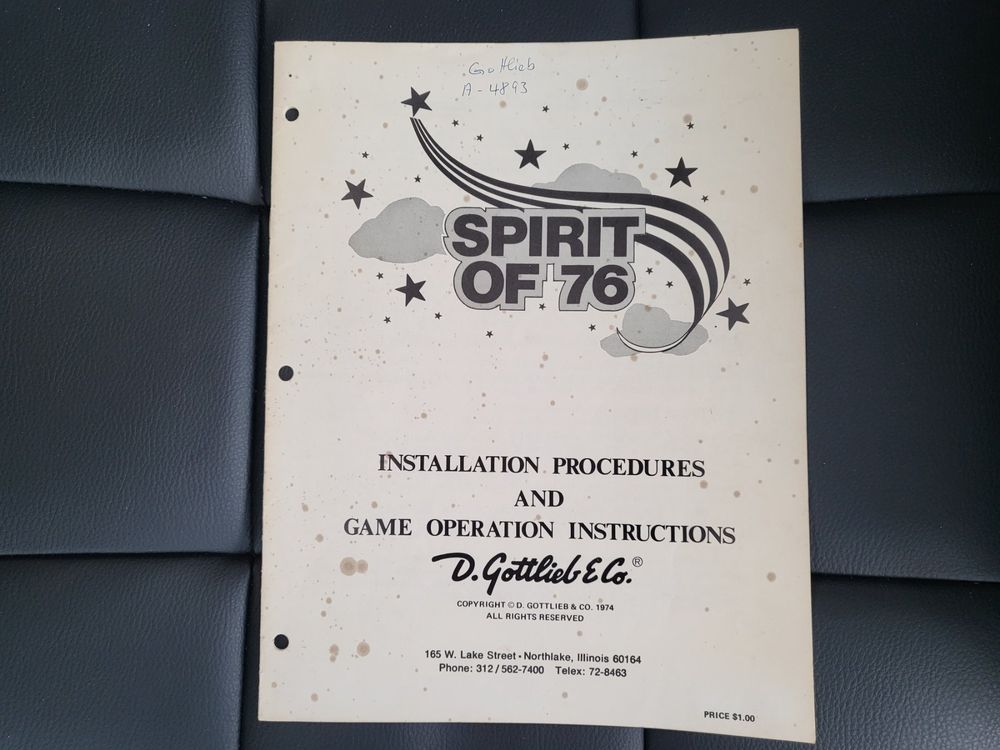 Gottlieb Spirit of 76 Manual (Gebraucht) in St. Gallen für CHF 6 – mit ...