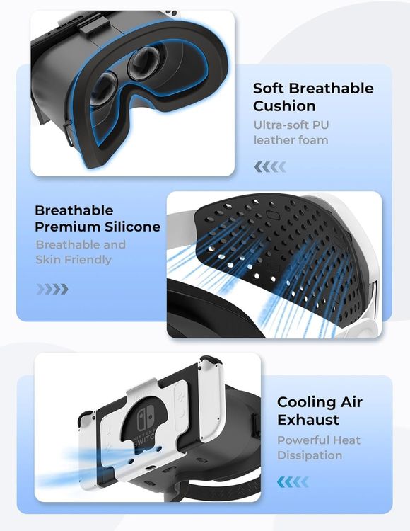 VR Brille für Nintendo Switch & OLED – 3D Headset mit HD-Lin (Neu und ...