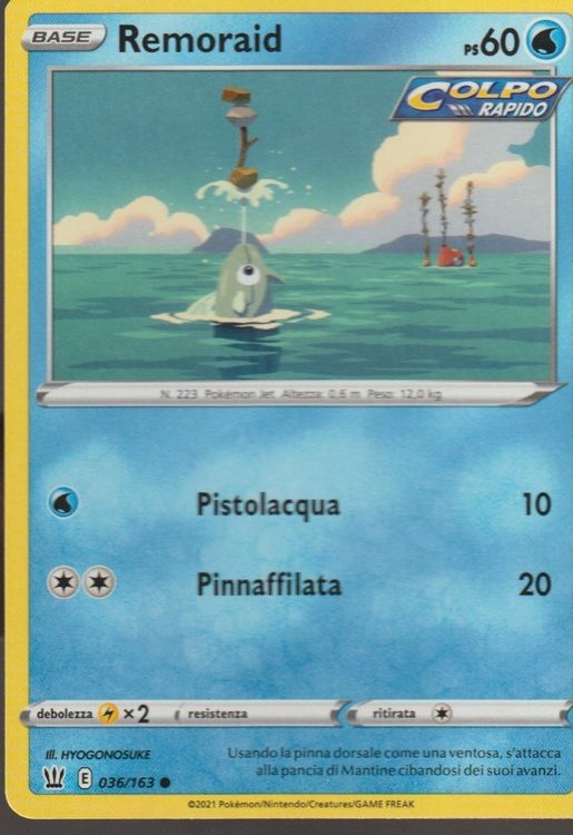 TCG POKEMON Stili Di Lotta BST 036/163 REMORAID Italiano (Neu (gemäss ...
