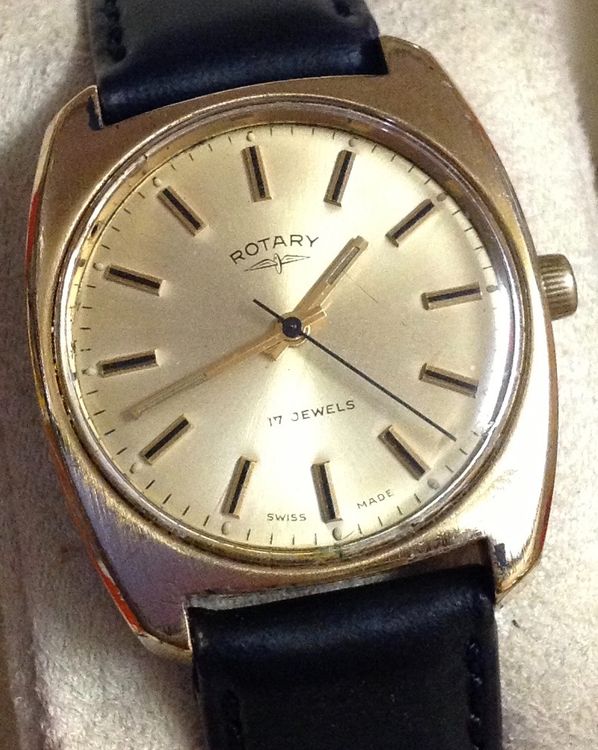 ROTARY swiss-made Herrenuhr 17 Jewels ( Handaufzug/ 36 mm ) (Gebraucht ...
