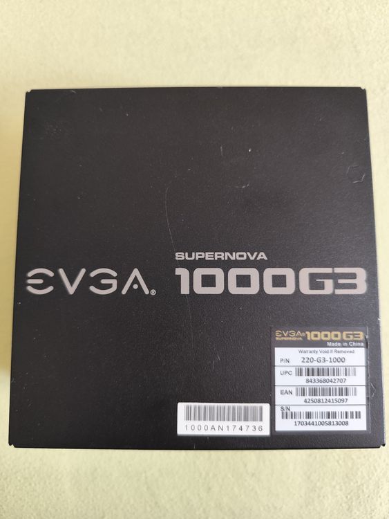 Netzteil EVGA SuperNOVA 1000 G3, 80 Plus Gold 1000W (Gebraucht) in pratteln für CHF 70 – mit ...