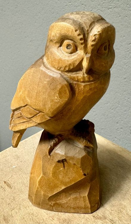 Schnitzerei Figur Brienzer Schnitzerei Holz EULE UHU | Kaufen auf Ricardo