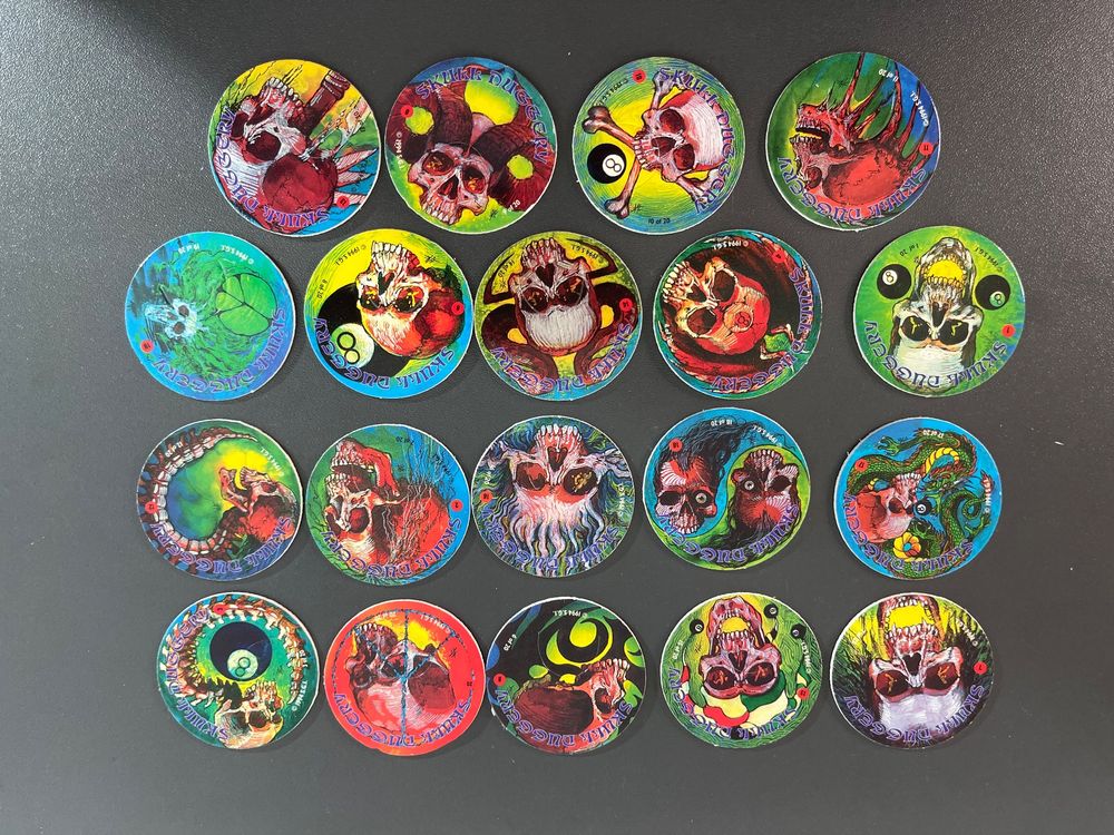 Vintage Milk Caps/Pogs Skull Dubbery | Kaufen auf Ricardo