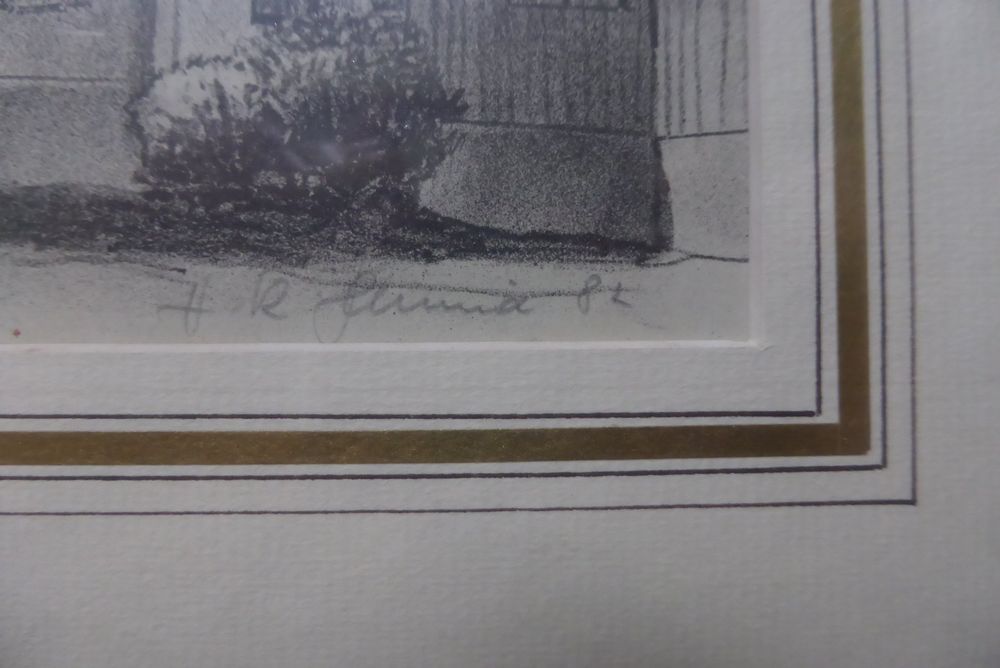 M. Fürer - " Eschen " FL im Echtgoldrahmen üb Eck vergoldet (Neu und ...