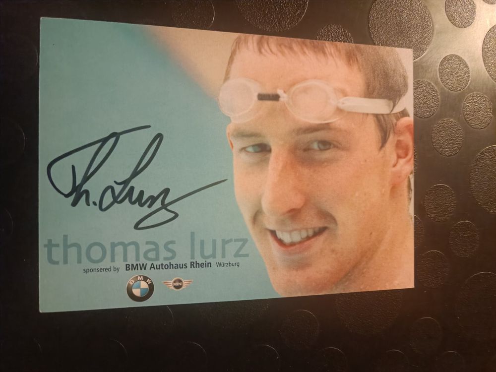 Thomas Lurz - 10x Weltmeister - handsignierte alte Karte (Gebraucht) in ...