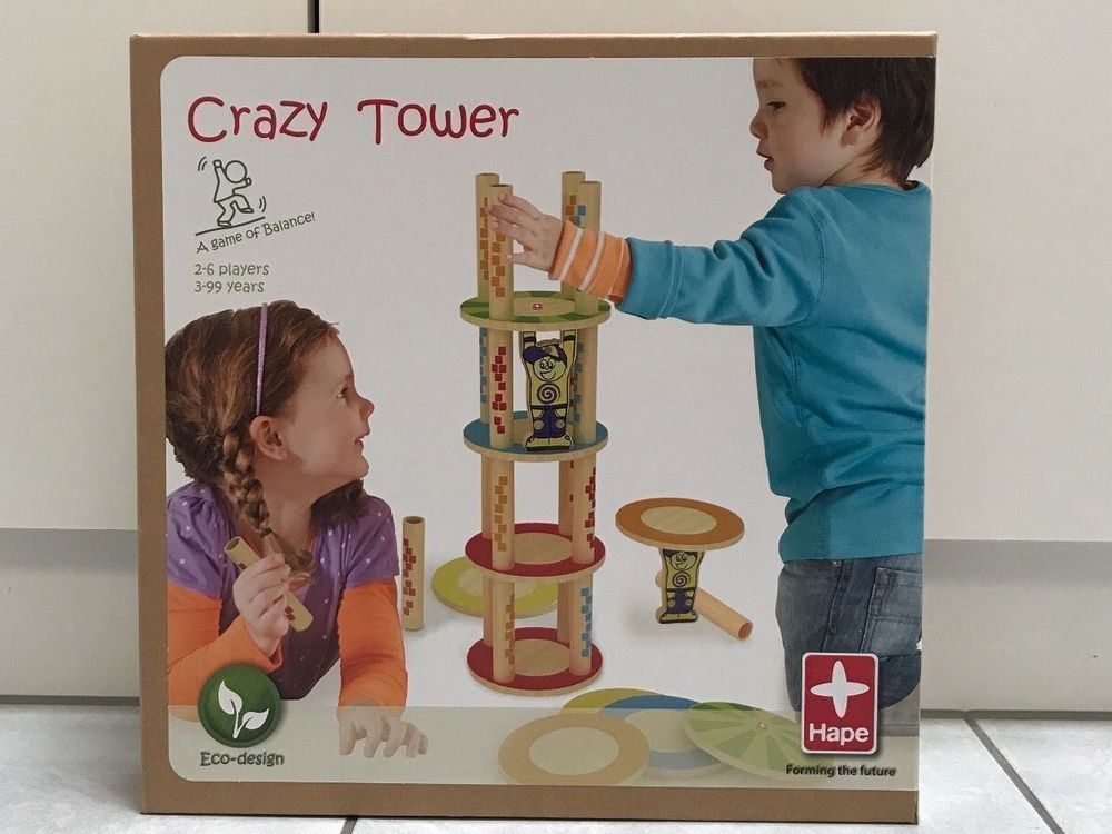 Hape Crazy Tower - Geschicklichkeitsspiel aus Bambus | Kaufen auf Ricardo