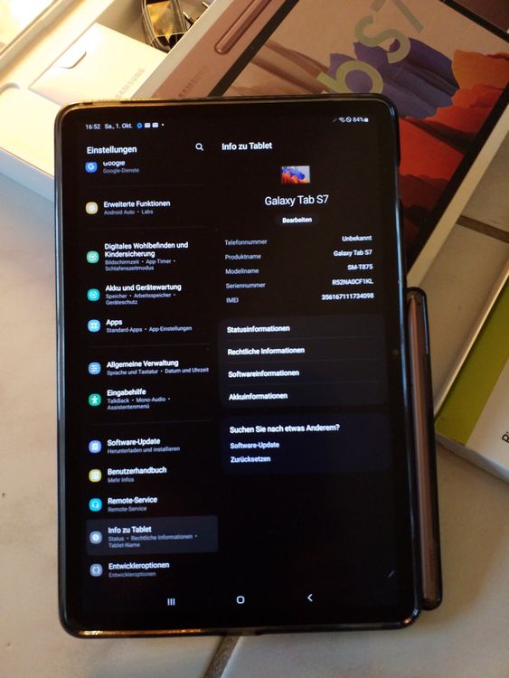 Samsung Galaxy Tab S7 SM-T875 LTE Bronze 128GB (neuwertig) (Gebraucht ...