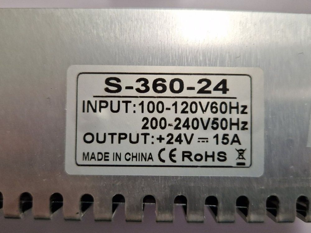 24V 15A AC/DC 360W Schaltnetzteil S-360-24 (Gebraucht) in Oberrohrdorf für CHF 20 – mit ...