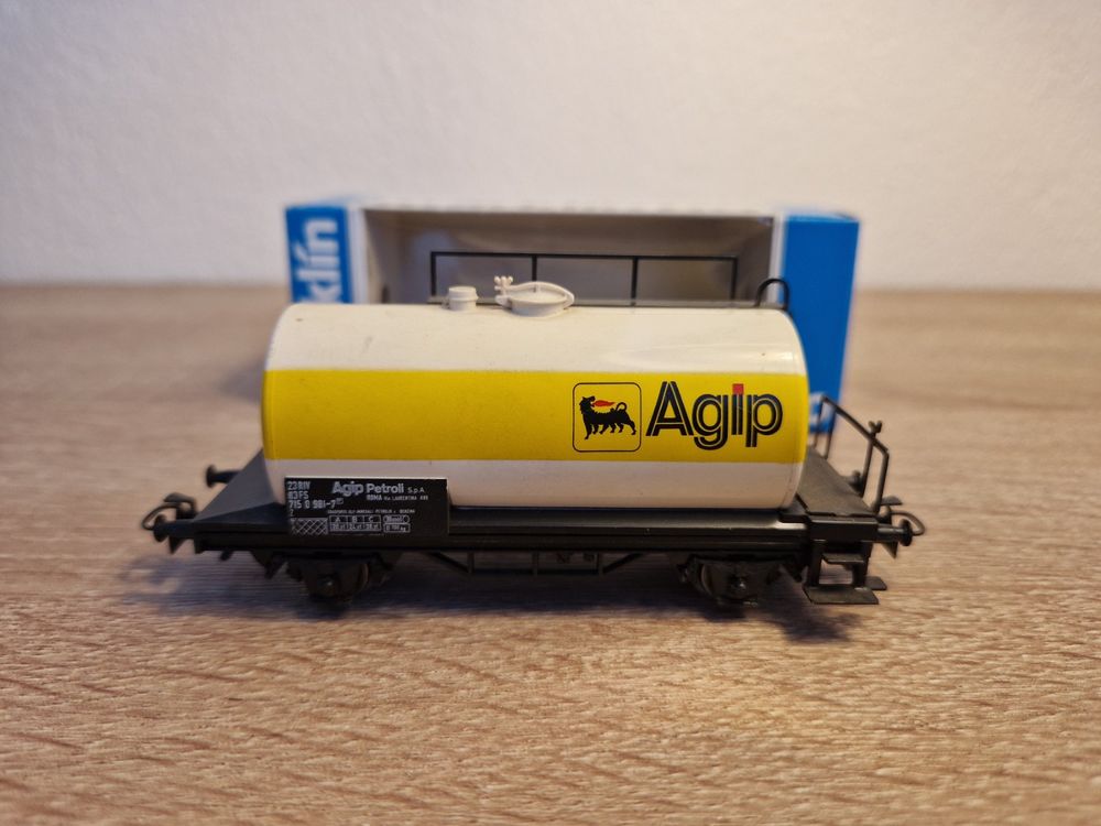 Märklin 4443 Kesselwagen Agip FS H0 (1) (D'occasion) à St-Aubin-Sauges ...
