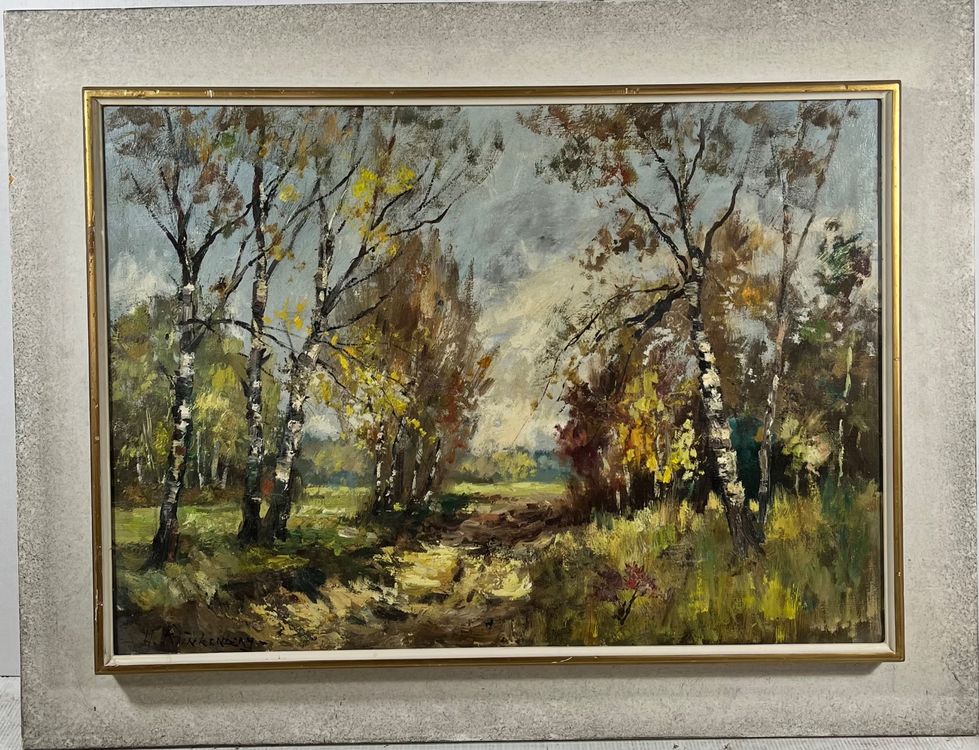 Herbst - Waldweg Szene Gemälde, Unleserlich Signiert (Gebraucht) in Root für CHF 19 – nur ...