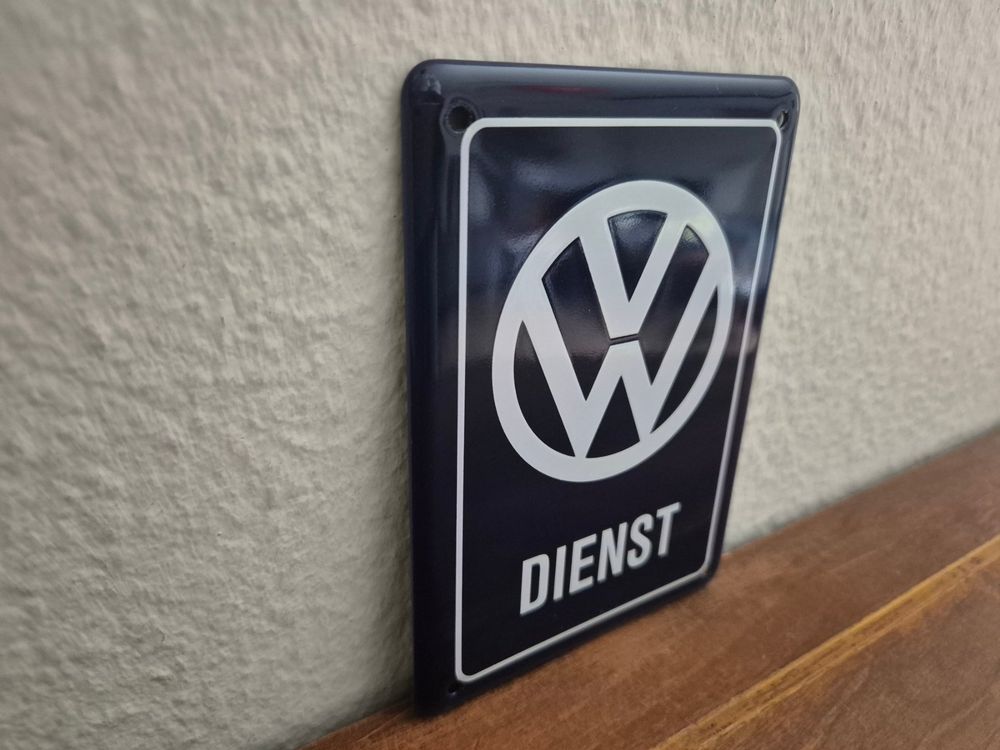 Emailschild VW Werkstatt Auto Service Garage Emaille Schild (Neu ...