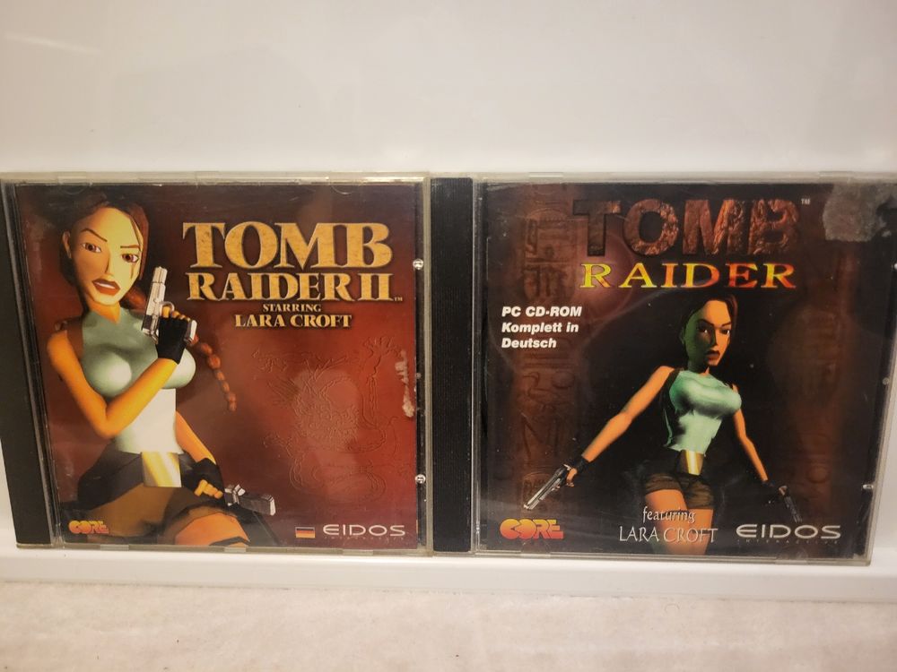 Tomb Raider 1 & 2 jeux PC CD-ROM Vintage Retro DE - classic (Gebraucht ...
